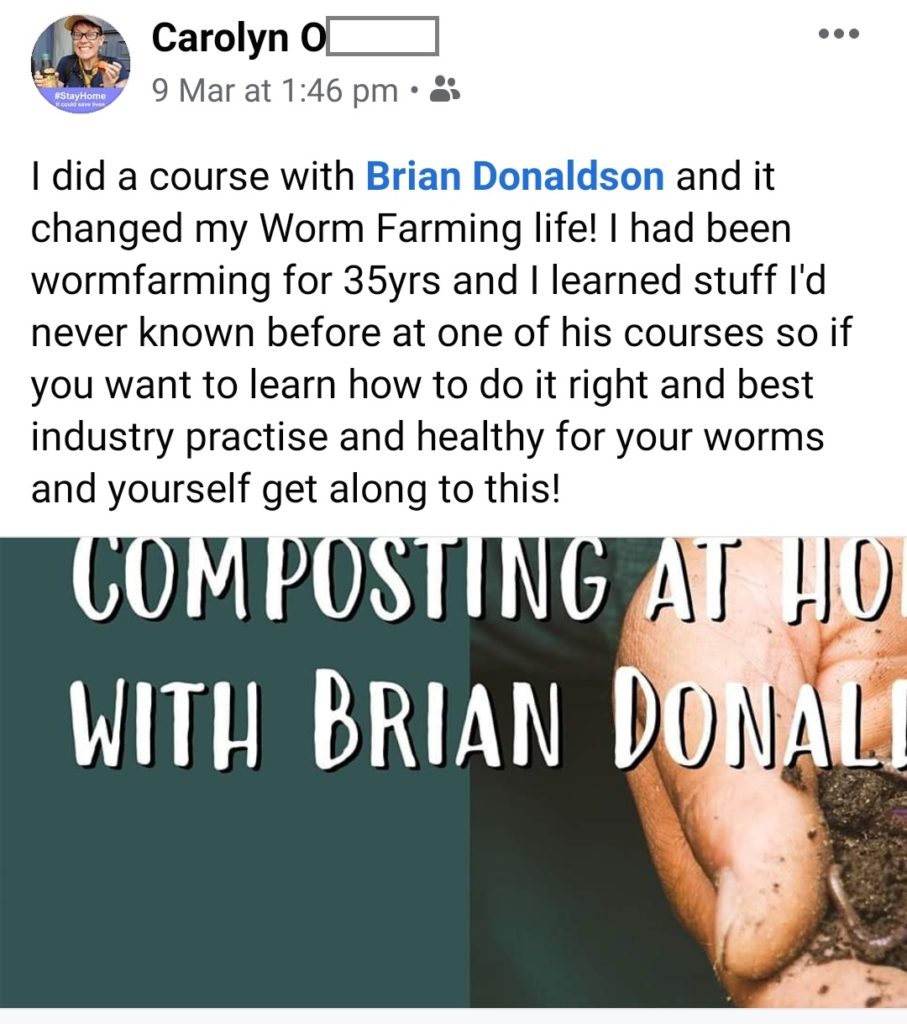 Workshops - Worm Farming & Composting - Aerated Teas - CFT & WEDGE ...